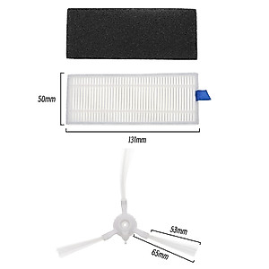 eMagTech 12Pcs Robotic Vacuum Side Brushes & Filters Compatible with Rowenta Explorer 20/40 Series/Tefal 20 Robotic Vacuum Cleaner Accessories