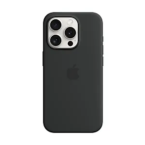 Apple iPhone 15 Pro Silicone Case with MagSafe - Black