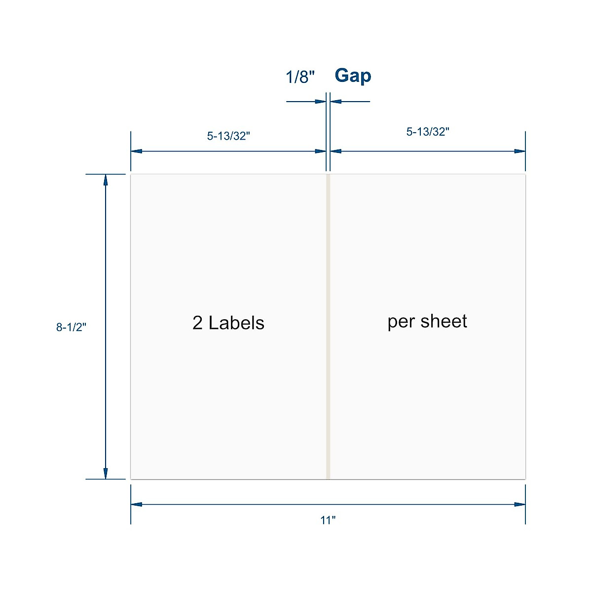 PACKZON Shipping Labels with Self Adhesive, Square Corner, for Laser & Inkjet Printers, 8.5 x 5.5 Inches, White, Pack of 200 Label