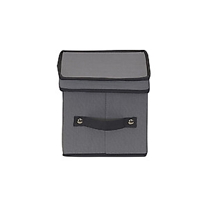 Household Essentials Gray China Storage Box, Holds 12 Plates