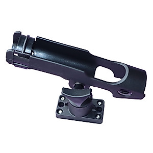 New Upgrade 360 Degrees MiniPort Fishing Rod Holder with Mini Rod Holder,Rod Holder with Track Mounting Base Kit with Installation Accessories and Tools (Rectangle Base and Fishing Rod Socket)