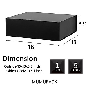 MUMUPACK White Gift Box 12x8x4.5 Inches,White Gift Box with Lid Contains Card, Ribbon,Collapsible Gift Box with Magnetic Lid Bridesmaid Proposal Gift Boxes (1 Pack)