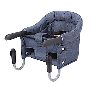 Updated Hook On High Chair, Hoomall Fast Table Chair, High Load Design Clip on High Chair, Fold-Flat Storage Portable Attachable Table Removable Seat Convenient for Home and Travel Navy