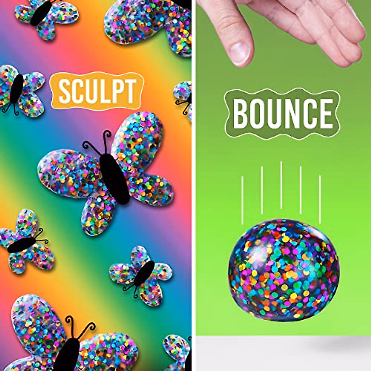 Crazy Aaron's Social Butterfly Thinking Putty - 4" Tin See-Through Putty, Soft Texture Thinking Putty - Non-Toxic Sensory Play Putty - Never Dries Out - Creative Toy for Ages 3+