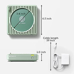 BUYDEEM OA20013 Extra Wide Mug Warmer, One-Touch Beverage Cup Warmer with 2 Temperature Settings and Auto Shut-Off, Perfect for Office Desk Use (Cozy Greenish)