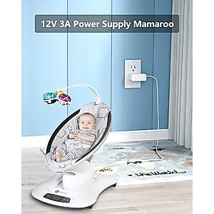 12V 3A for 4moms Mamaroo Power Cord Compatible with 4moms mamaRoo 2/4, for 2015 mamaRoo Infant Seat, Rockaroo Baby Swing Charger Cord