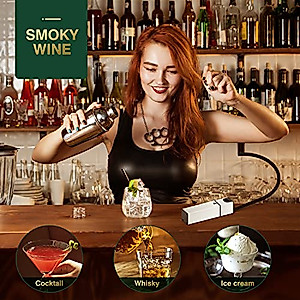 Smoking Gun Cocktail Smoker Food Smoker for Sous Vide Meat Veggies Drinks Cheese, 6 Flavors Wood Chips Included