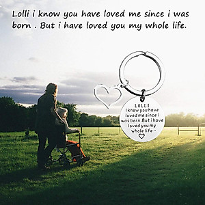 TIIMG Lolli Keychain Lolli Gifts for Grandma Grandmother Mother’s Day Gift New Grandma Gift (Lolli i know)