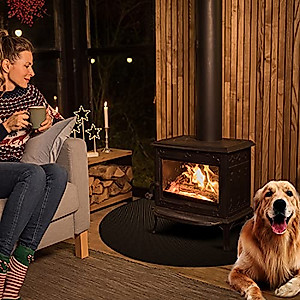 Hipiere Fireplace Mat - 27 x 48 Inch Fireplace Mats Fireproof | Hearth Rugs for Fireplaces Fire Resistant | Durable Hearth Rug | Fireproof Mat for Fireplace Indoor & Outdoor - Fiberglass