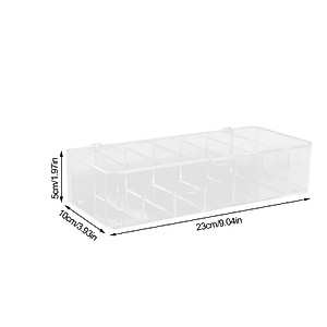 UPKOCH Tea Bags Tea Bag Holder Organizer Clear Acrylic Sugar Packets Storage Bin Box Coffee Bags Containers for Coffee Station Kitchen Cabinet Counter Top Pantry