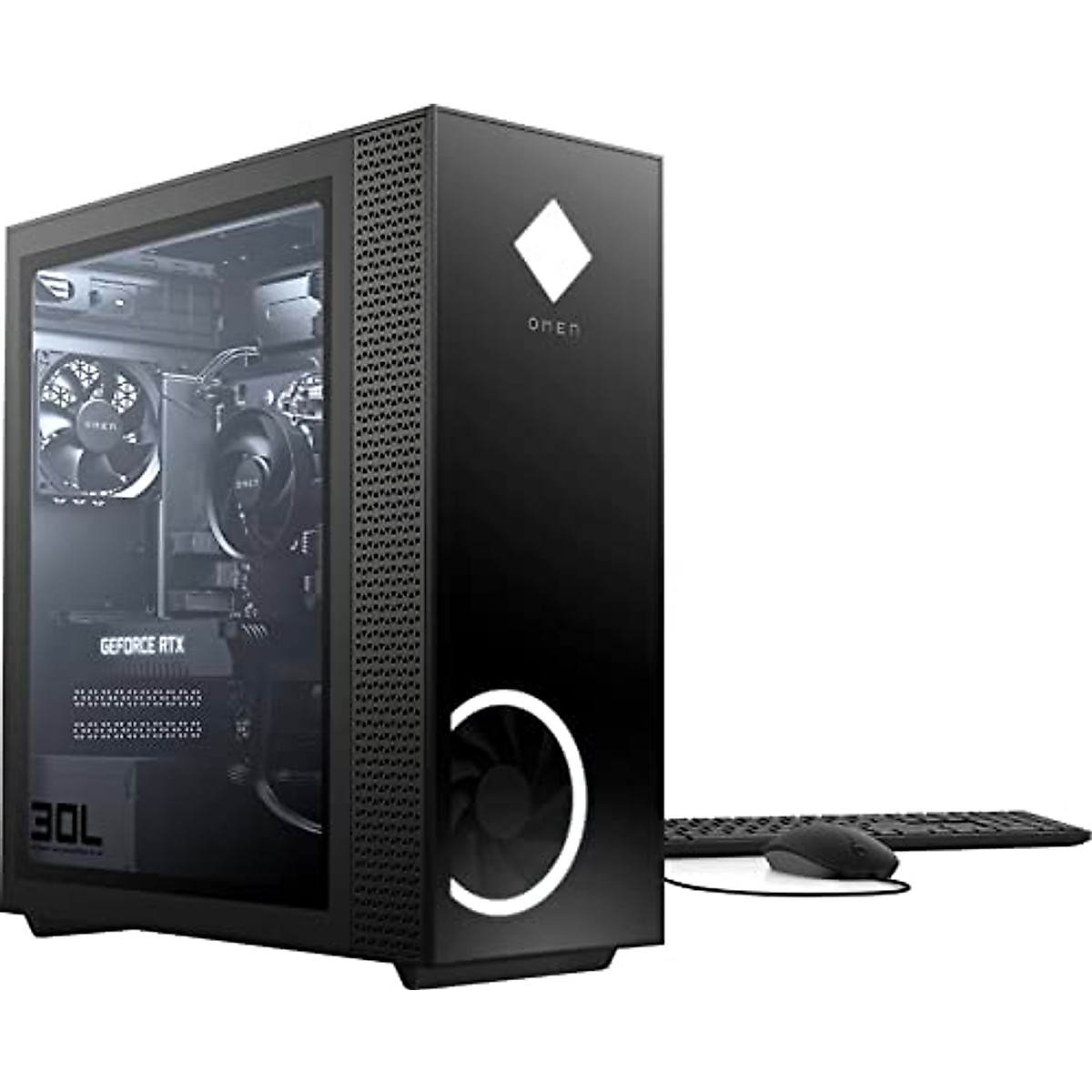 Latest HP OMEN 30L Gaming Desktop | AMD Ryzen 5 5600G 6-Core | AMD Radeon RX 6600 XT 8GB | 32GB DDR4 1TB SSD 2TB HDD | WiFi | BT | USB-C | Tempered Glass Side Panel | Win11 Home