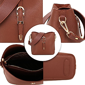 Montana West Mini Crossbody Bags for Women Vegan Leather Cute Bag Purses and Handbags (Brown) MWC-024BR