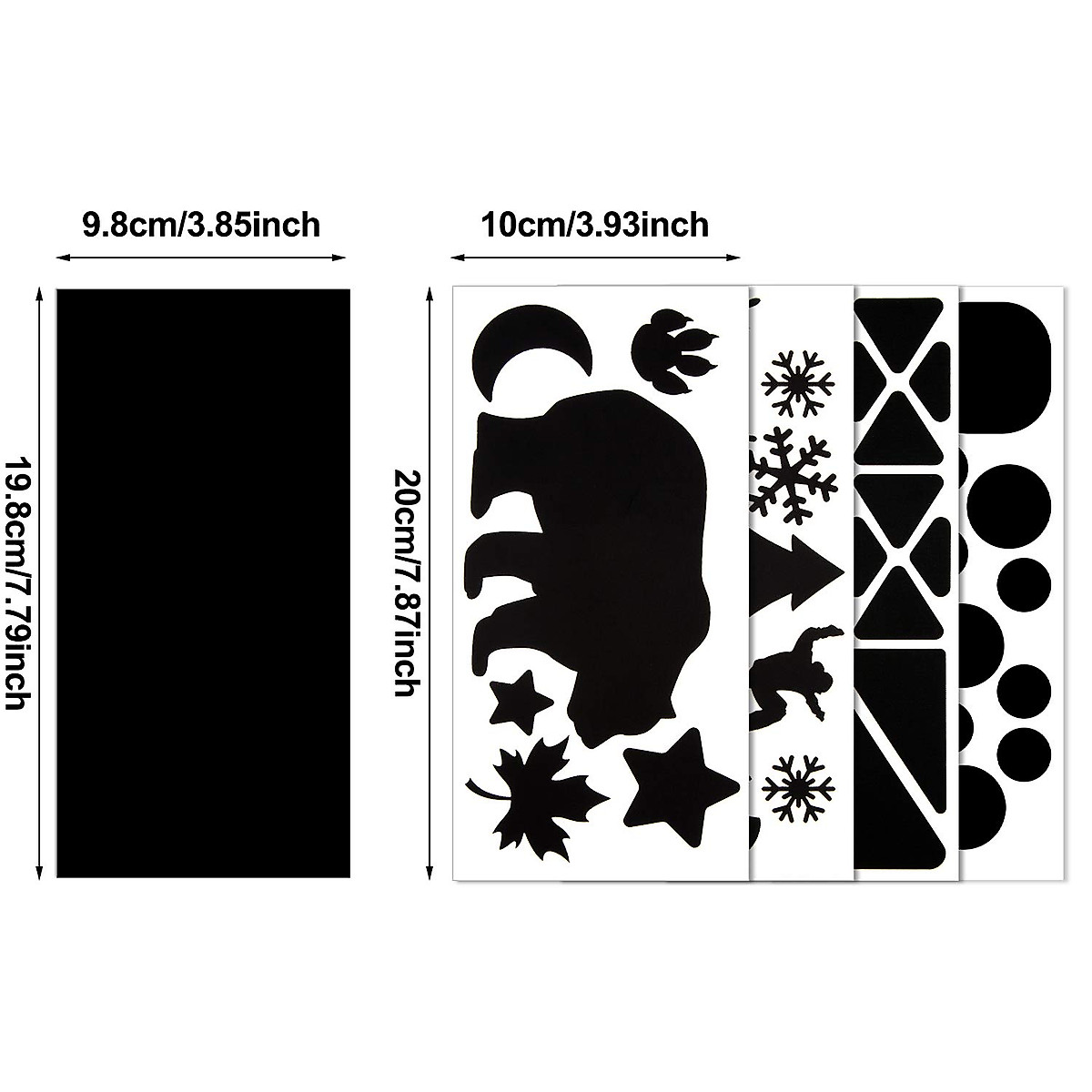 10 Sheets Repair Patches Down Jacket Black Nylon Fabric Patch Winter Self Adhesive Nylon Patch Different Size and Shapes Clothes Patches Clothing Repair Patch Kit for Down Jacket, Tent Clothes, Bag