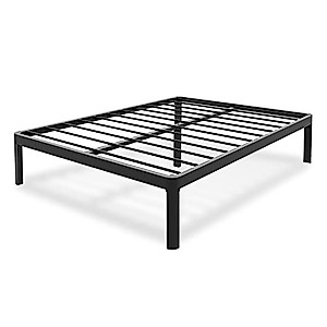 Yitong Angel 14 Inch Queen Bed Frame with Round Corner Edge Legs, 3500 lbs Heavy Duty Metal Platform Bed Frame Queen Size, Steel Slats Support/No Box Spring Needed/Noise Free/Non-Slip