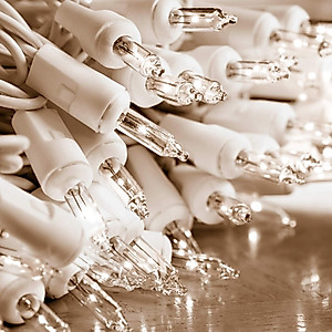 Ruisita 240 Pieces 3.5V Clear Mini Christmas Replacement Bulbs, 125 mA, 0.43 Watt Bulbs for Christmas Trees and Incandescent String Lights Set Supply (240)