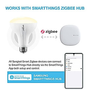 Sengled Zigbee Smart Bulb, Works with SmartThings and Echo with Built-in Hub, Voice Control with Alexa and Google Home, Hub Required, BR30 Dimmable Flood Light Bulb, Soft White 2700K, 6 Pack