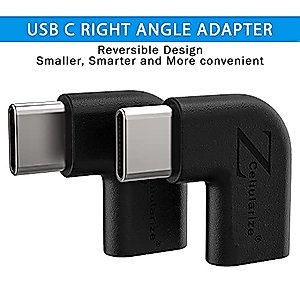 Cellularize Right Angle USB C Adapter USB C 90 Degree Adapter 40Gbps Low Profile Male to Female Extender 240W Thunderbolt 4/3 Data for Steam Deck Notebook Tablet Mobile Phone (3 Pack)