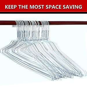 18" White Wire Clothes Hangers - Durable, 14.5 Gauge Everyday Use Hangers (Pack of 500)
