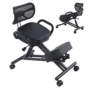 Aramox Orthopaedic Stool, Kneeling Chair with Cushion Upgraded Kneeling Chair for Office for Meeting Room for Home Task for Reception for Banking