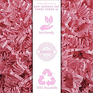 MagicWater Supply Crinkle Cut Paper Shred Filler (1 LB) for Gift Wrapping & Basket Filling - Light Pink
