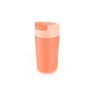 Joseph Joseph Sipp Travel Mug with Flip-top Cap - 454 ml (16 fl. oz) - Coral