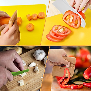 RISICULIS 11 Pieces Wooden Kids Kitchen Knife, Kids Knife Set Include Wood Kids Safe Knife, Serrated Edges Plastic Toddler Knife, Crinkle Cutter, Sandwich Cutter, Y Peeler, Cutting Board (Crocodile)