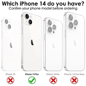 blaspins Crossbody Lanyard Strap Case for iPhone 14 Plus, Neck Cross Body, Adjustable Holder Removable, Drop Protection Shockproof, Hands-Free Silicone Case 6.7 inch, 150 cm Strap, iP14Plus - Red