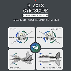 PLRB TOYS RC Plane Remote Control Airplane RTF 4CH Brushless Tail Motor 3D / 6D Stunt Function SU35 Jet Aircraft with Hobby Model 2 Left Hand Throttle