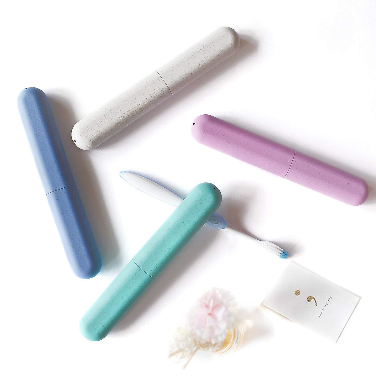 4 Pack Travel Toothbrush Case Portable Toothbrush Holder Toothbrush Travel Containers for Travel Business Trip Home Camping School
