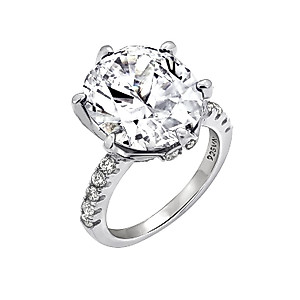 DIAMONBLISS Platinum Plated Silver Celebrity Kourtney with Cubic Zirconia Cocktail Ring (7)