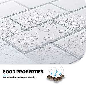 Art3d 10-Sheet Peel and Stick Tile Backsplash - 12"x12" Premium Kitchen Backsplash Peel and Stick Tile, Bright White