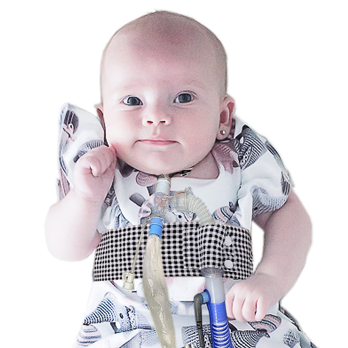 Adjustable Trach and Vent Circuit Belt Prevent Pulling The Circuit for Babies Children Kids