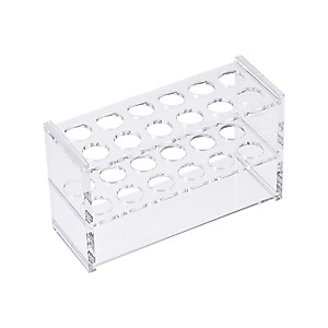 uxcell Acrylic Test Tube Holder Lab Stand Rack 2x6 Wells for 10ml Centrifuge Tubes Clear