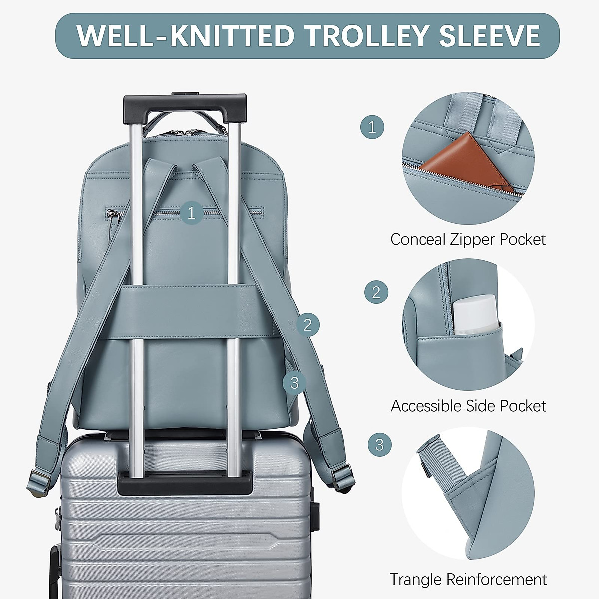 BOSTANTEN Small Wallet For Women ＆ Backpack for women