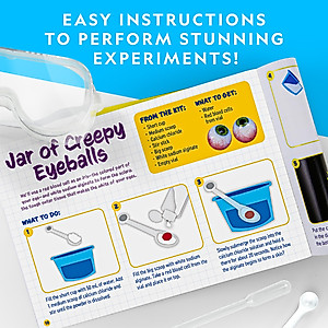 NATIONAL GEOGRAPHIC Gross Science Kit - 45 Gross Science Experiments- Dissect a Brain, Make Slime, Creepy STEM Project Gifts for Boys and Girls, Halloween Activities for Kids 8-12 (Amazon Exclusive)