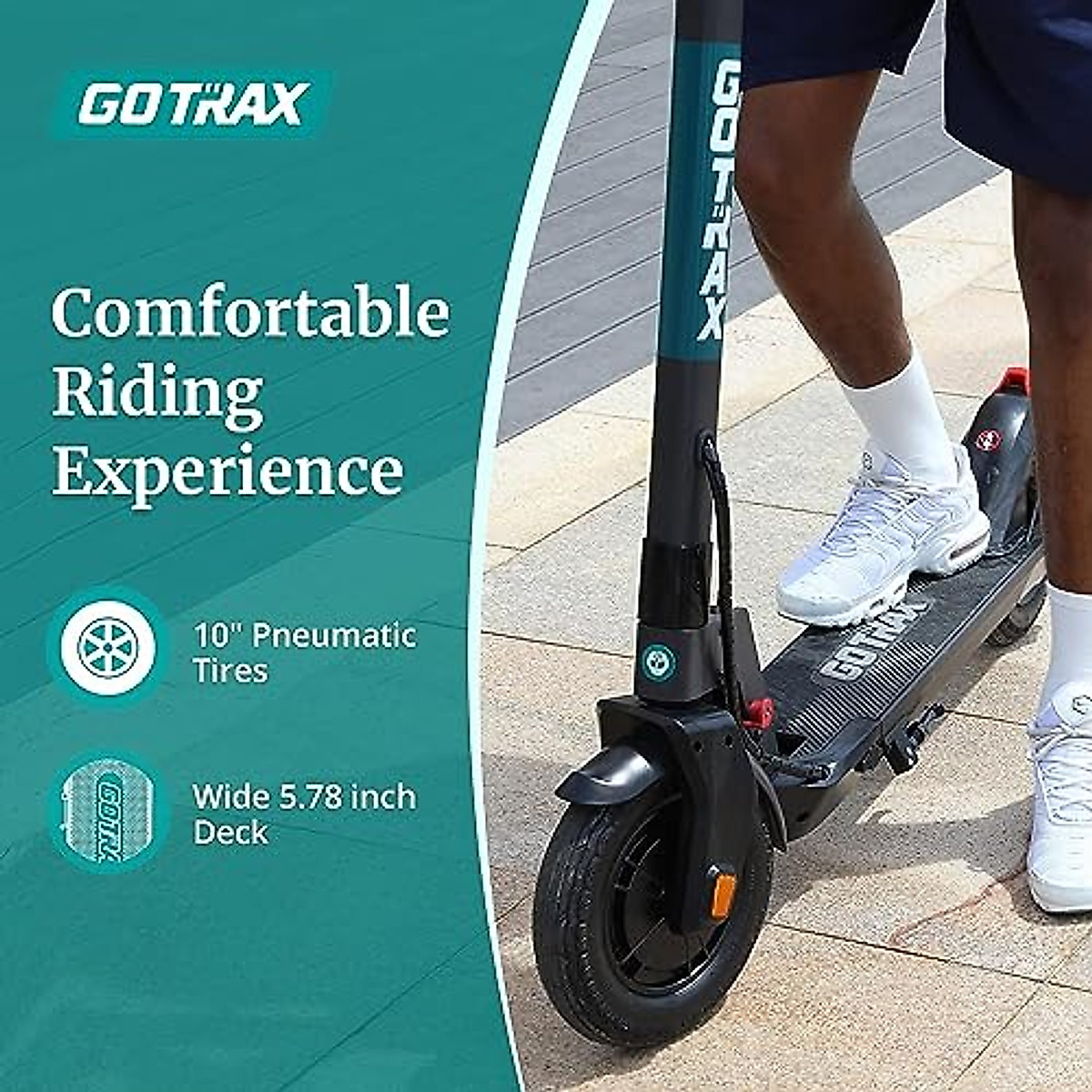 Gotrax XR Elite MAX Electric Scooter -10" Pneumatic Tires, Max 20 Miles Range, 15.5Mph Speed Power by 350W Motor, Large Digital Display and Cruise Control for Foldable Commuter E-Scooter for Adult