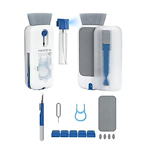 Keyboard Cleaner, 12-in-1 Phone Cleaning kit, Electronics Cleaning Brush Tool for Computer, PC Monitor,TV Camera Lens with 3ml Spray Cleaning Bottle Compact with Patent(Blue)