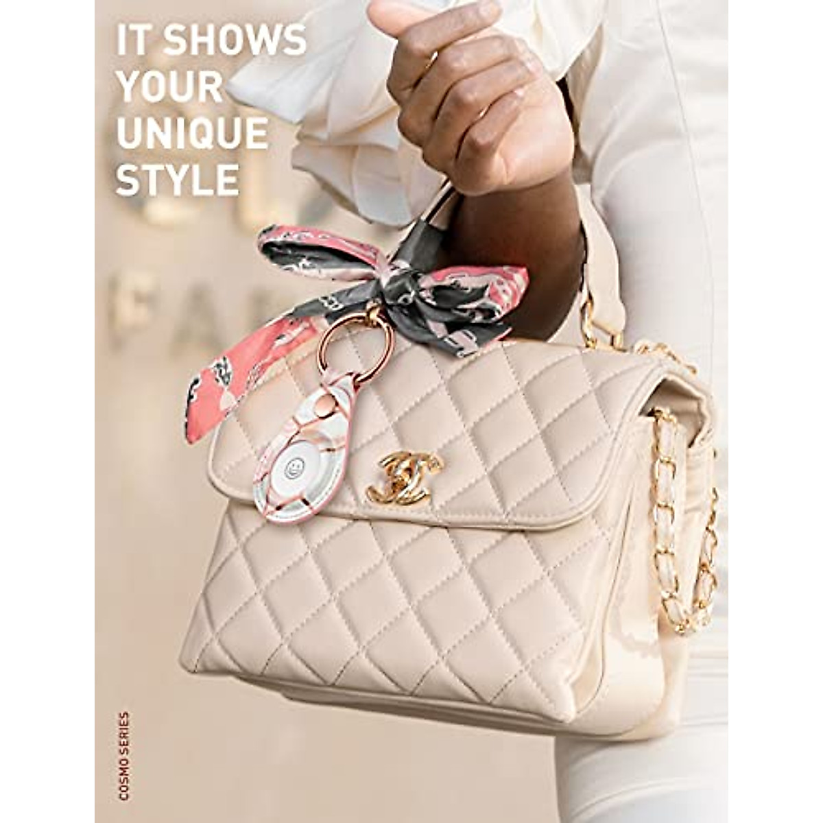 i-Blason Cosmo AirTag Keychain Case, Stylish Protective Case Holder with Keychain Ring for Apple AirTag 2021 (1 Pack Marble)