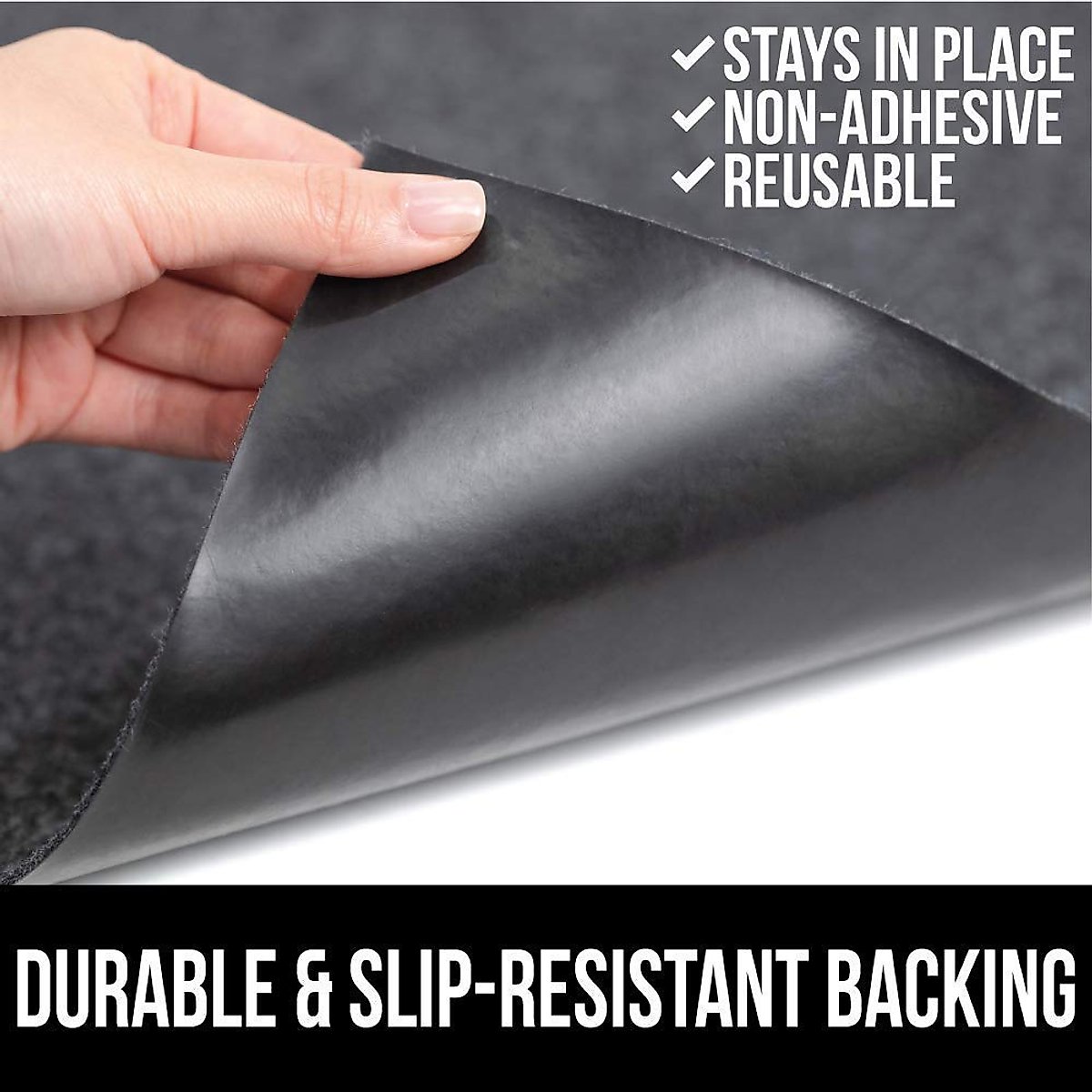 Gorilla Grip Drawer Liner and Under Sink Mat, Drawer Liner Size 12x30, and Under Sink Mat Size 24x30, Both in White, 2 Item Bundle