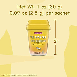 Teavana Jade Citrus Mint Green Tea, Beach Bellini, Lemon Ginger Bliss Herbal Tea Caffeine Free with Recipe eBook - Set of 4 Items (Without Honey Sticks)