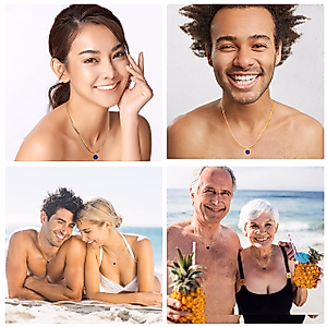 14K Gold Filled Box Chain Necklace 20 Inches Long with 10 MM Blue Glass Evil Eye Protection Charm for Women - 14K Gold Filled Jewelry Made in Italy