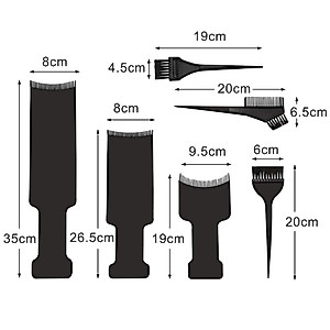 6 Pcs Balayage Highlighting Kit - Hair Color Board with Teeth, Foils, and Brush for Dyeing and Coloring
