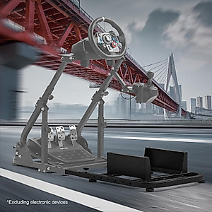 Supllueer Racing Seat Bracket Used with Racing Wheel Stand to Form Sim Cockpit Fit for Anman Marada Dardoo Minneer Adjustable Universal Sim Race Mount Support DIY, Excluding Seat