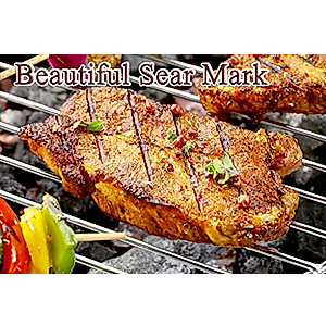 QuliMetal 304 9MM Stainless Steel Cooking Grates Replacement Parts for Weber Summit 600 Series Summit E/S 640 650 660 670 Gas Grills with a Smoker Box - Set of 3