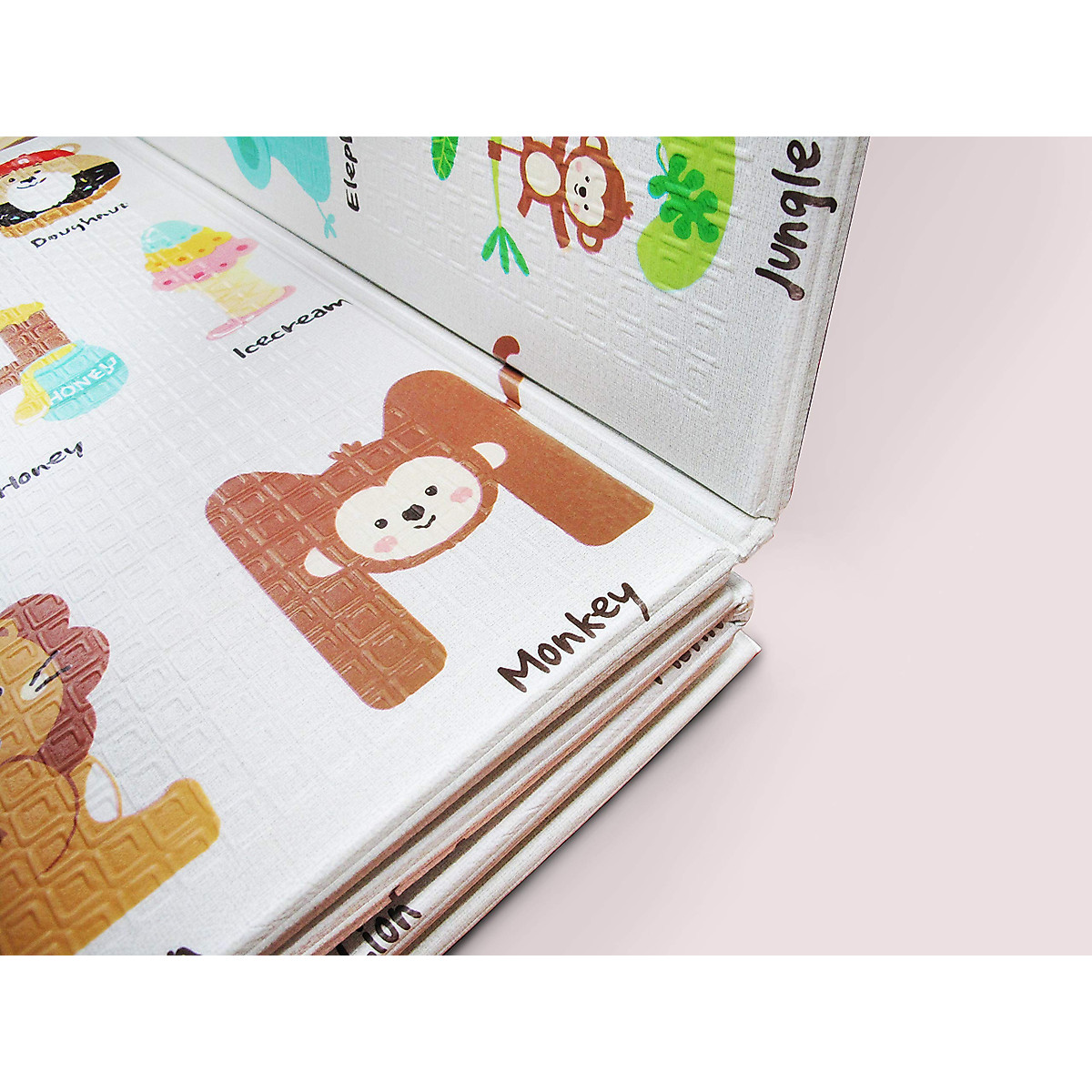 Parklon Portable Play Mat - Double-Sided ABC + Zig Zag (78.7 x 55.1 x 0.4")