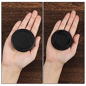 SAVITA 2 Sets Patio Table Umbrella Hole Rings and Caps, Plastic 2 Inch Patio Umbrella Hole Plug Insert Ring and Cap Set for Outdoor Activities Summer Garden Parties (Black)