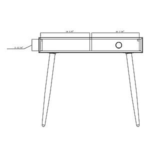 Realspace® Lanzi 35"W Student Computer Desk, White