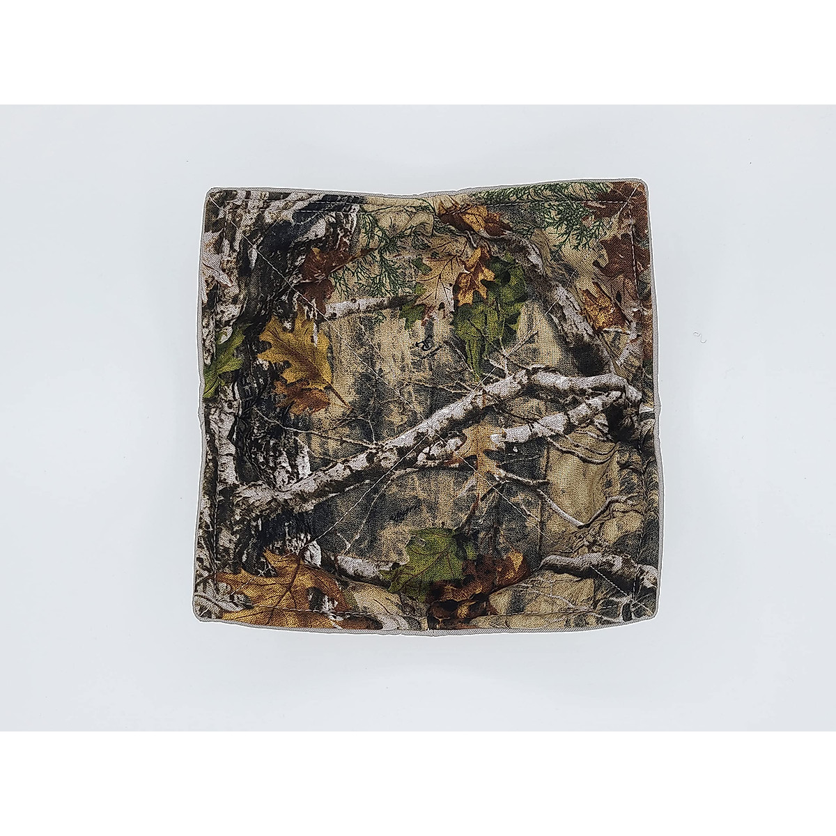 Camouflage Microwave Bowl Cozy Camo Reversible Microwaveable Potholder Timber Oak Leaf Bowl Buddy Hunt Lodge Man Cave Country Cabin Real Tree Manly Kitchen Linens Handmade Guy Gifts Under 10