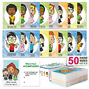 Emotion Cards for Kids (100 Cards) Feelings Emotions Cards for Autism, ABA Therapy, Social Emotional Learning and Development – Ideal for Toddlers, Preschool, Elementary Boys and Girls, Therapy Tools