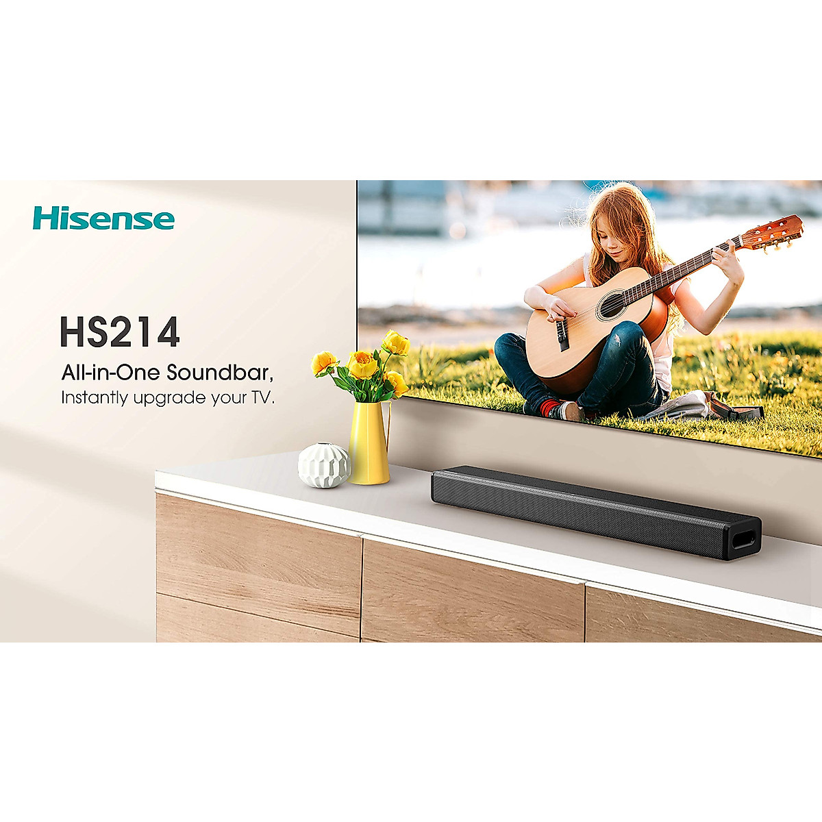 Hisense 2.1 Channel Sound Bar Home Theater System with Bluetooth (Model HS214) (Renewed)